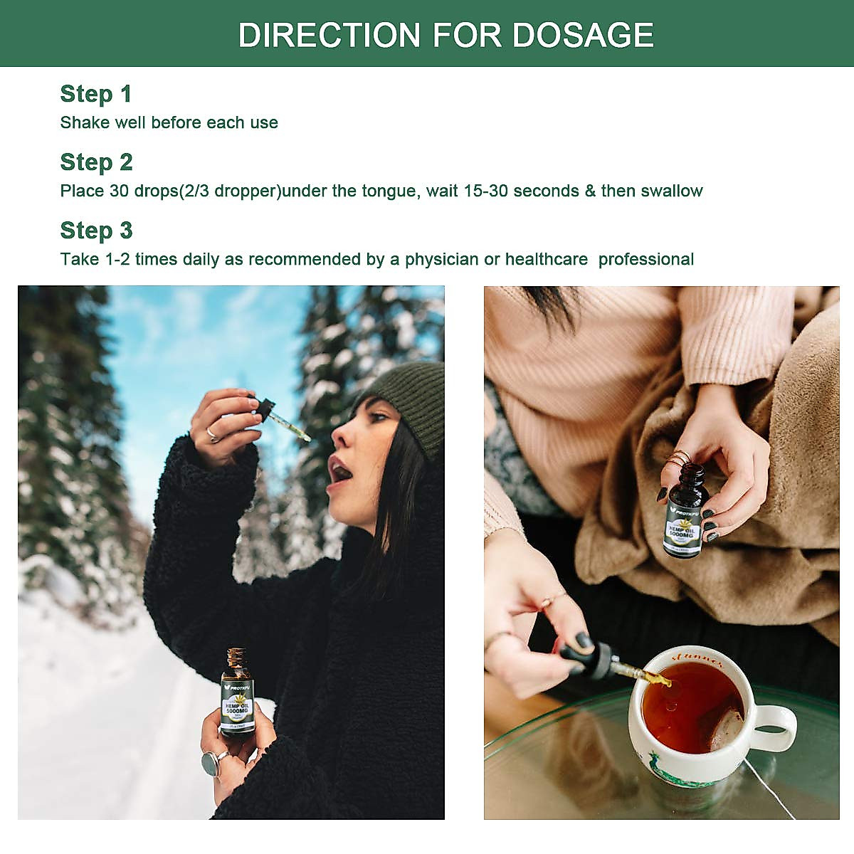 ProTKFU (2Pack Hemp Oil - Omega 3-6-9 Oil Fatty Acids Nutritional Supplement for Immune System Support, Focus, Calm, Relaxation, and Mood Enhancement - Organic, Vegan, Non-GMO