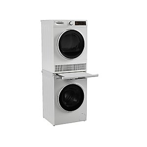 Hamilton Beach Fullsize 2.2 cu ft Front Load Washer and 4 cu ft Dryer Combo - 24” Wide - includes Stacking Kit and Drawer