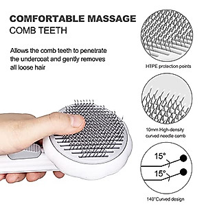 Pet Pumpkin Brush,Cat Brushes for Indoor Cat,Cat Hair Brush for Shedding,Cat Comb for Long or Short Haired Cat Massage Removes Mats,Pet Self Cleaning Slicker Brush for Dog Cat Pet Grooming Brush