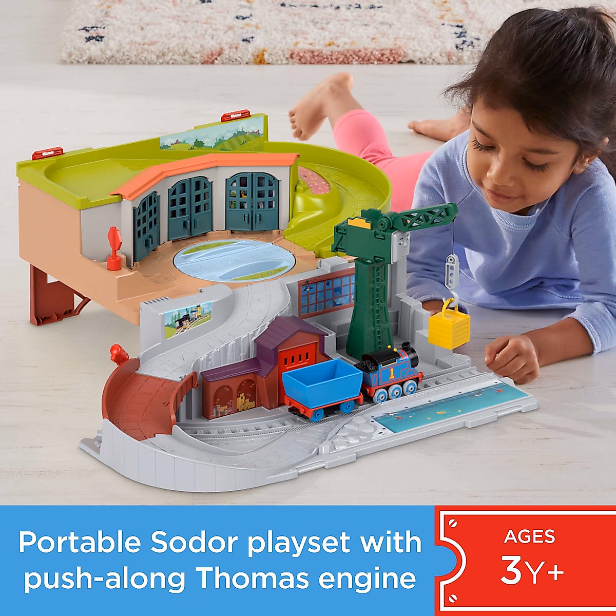 Thomas & Friends Sodor Take-Along Train Set With Diecast Push-Along Thomas Engine For Preschool Kids Ages 3+ Years