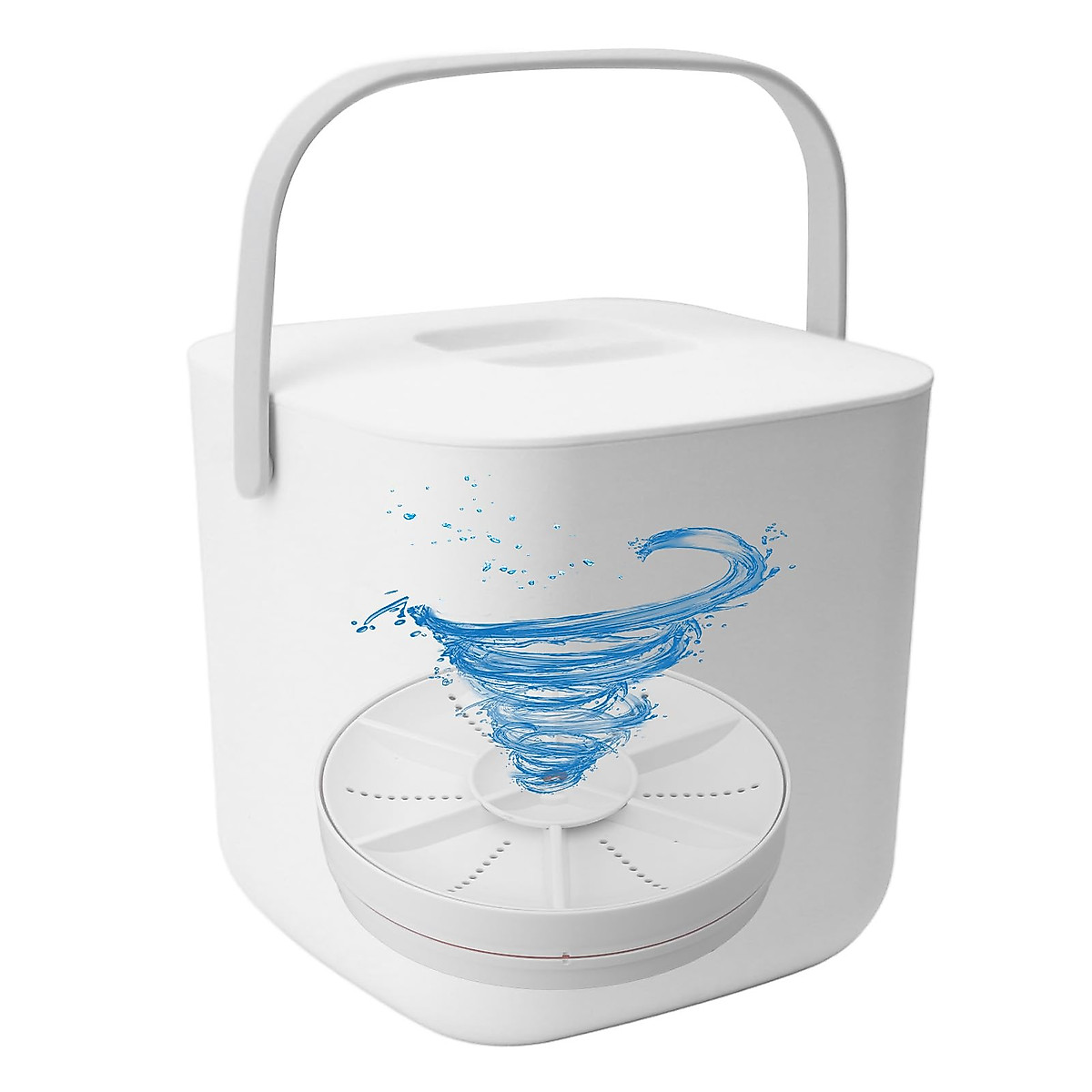 jerss Countertop Dishwasher, Timed Shutdown Portable Countertop Dishwasher 8.5V 2A for Apartment (White)