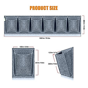 NEWKITS Hanging Vertical Garden Wall Planter Deeper and Bigger 6 Pocket Vertical Garden Solution 2020 (Grey-A)