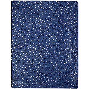 Made in USA 50-Sheet Hot Stamp Glitter Gift Tissue Paper Pack, 20" X 30" (Silver on Blue)