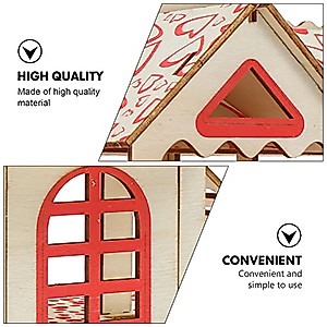 NUOBESTY Hamster Playground Wooden Small Animal Activity Toys Set Rat Playground Platform Climbing Ladder Chew Toy for Hamster Gerbil Mouse Chinchilla