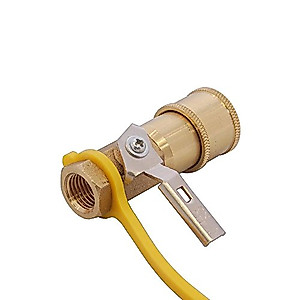 KIBOW 1/4" Quick Connect Kit for Propane/Natural Gas Systems-Safety Shutoff Valve & Full Flow Male Plug
