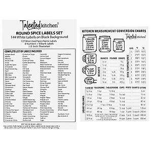 Set of 12 Magnetic Spice Jars for Refrigerator, Seasoning Containers with Shaker Lids, 269 Preprinted Sticker Labels for 3oz Herb Tins
