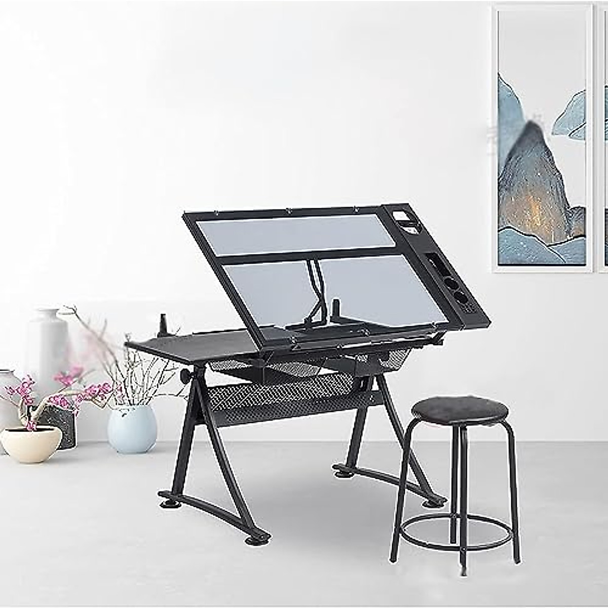 XiVue Drafting Tables American Children Adult Liftable Glass Drawing Table Art Work Table