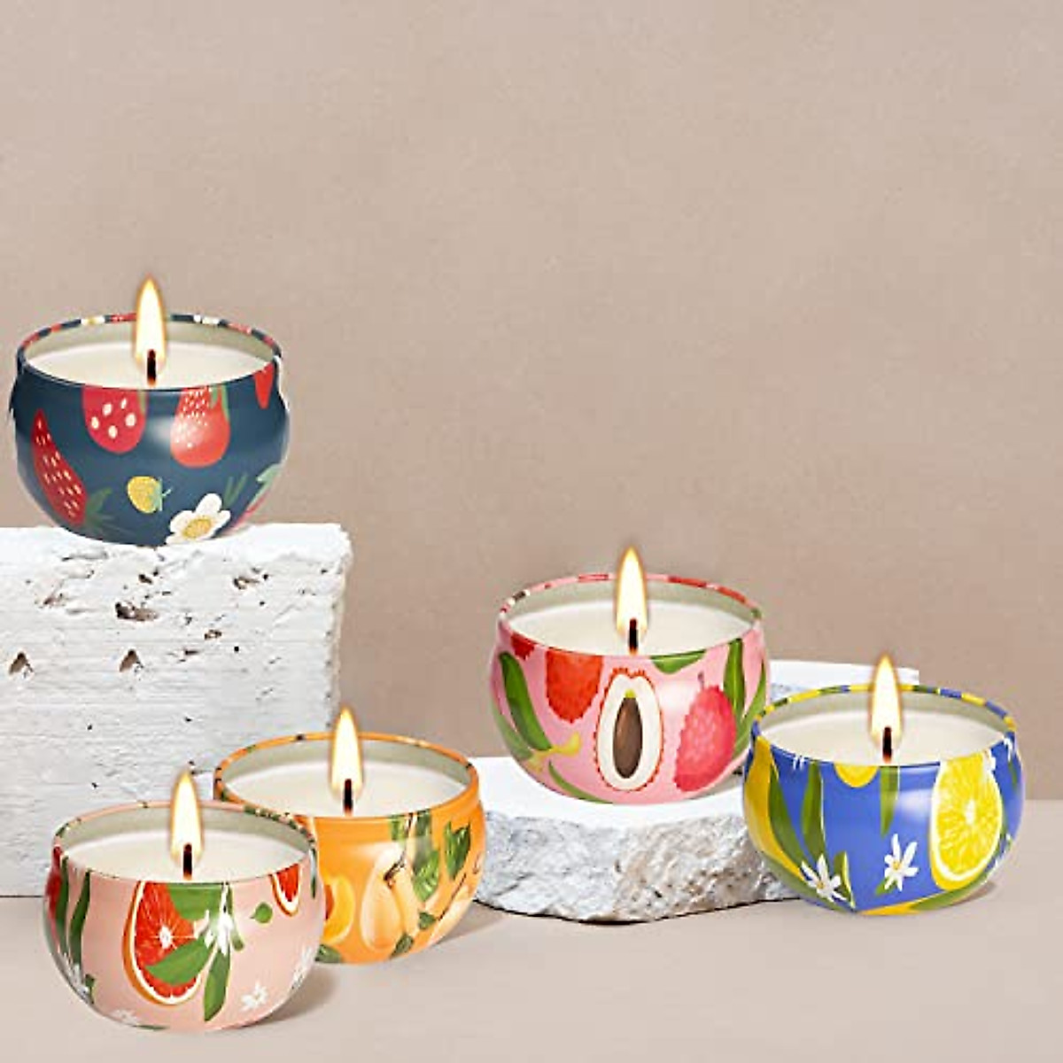 16 Pack 2.5OZ Soy Candles for Home Scented - Fruit Odor Highly Fragranced Candle, Aromatherapy Candle Gift Set for Women Birthday Mother's Thanksgiving Day Present