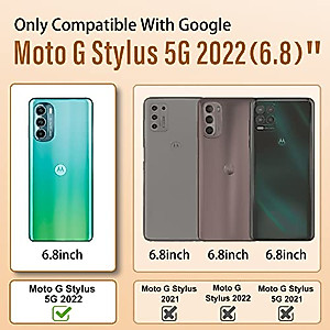 Buleens for Moto G Stylus 5G 2022 Case with Metal Perfume Bottle Mirror Stand, Cute Women Girly Heart Cases for Motorola G Stylus 5G, Elegant Luxury Phone Cover for G Stylus 5G 2022 6.8'' Black