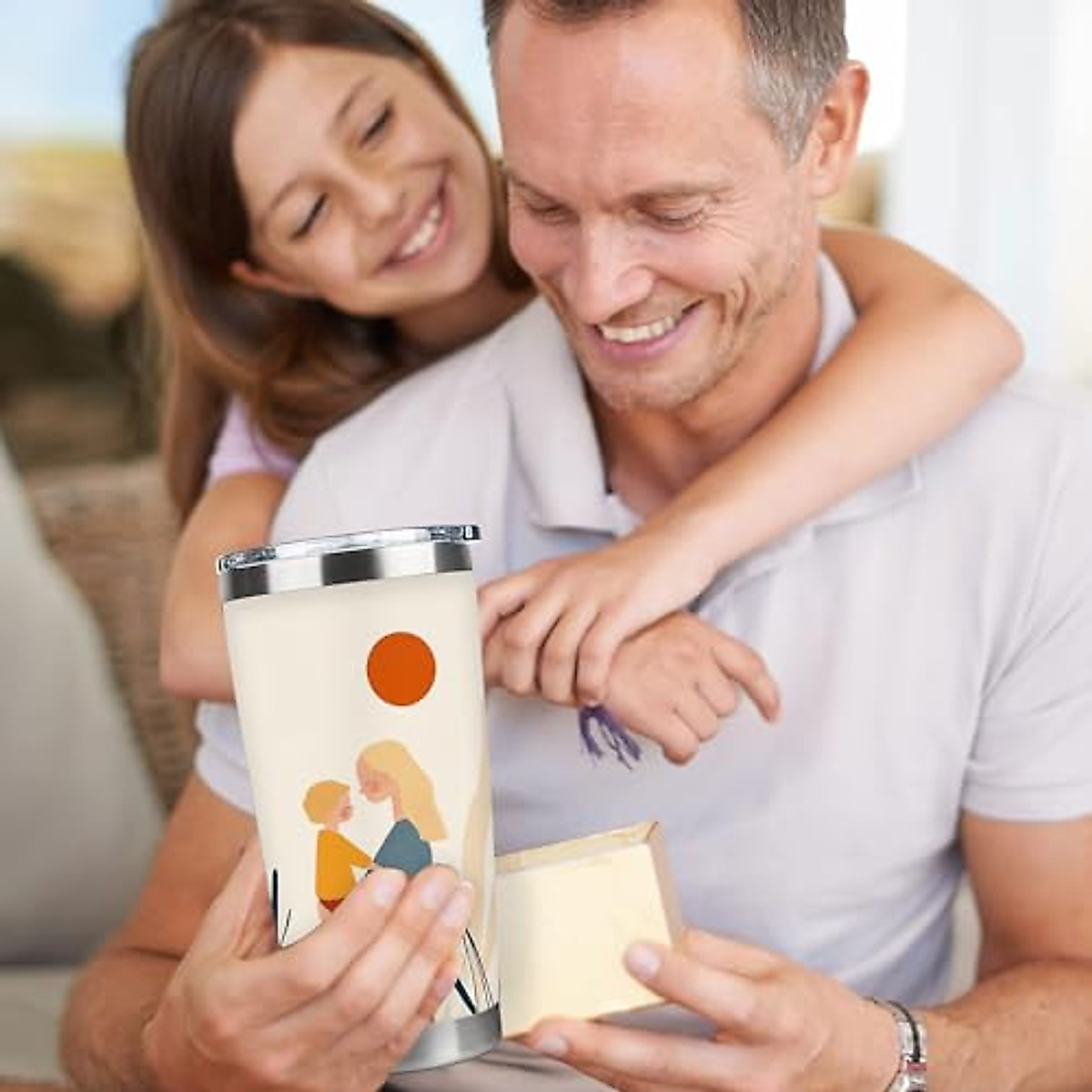 FOCIUZTA 20oz Whimsical Illustration Design Tumbler with lid, Travel Coffee Cup, Ideal for Easter, Mother Day, and birthday gifts