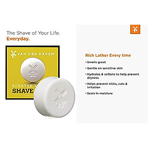 Van Der Hagen Men's Luxury Scented Shave Soap (Pack of 3)