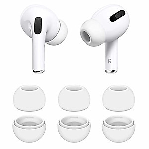 IiEXCEL 3 Pairs Compatible with AirPods Pro 1st 2nd Ear Tips Buds, Extra Small Size Replacement Silicone Rubber Eartips Earbuds Gel Accessories Compatible with AirPods Pro 2 and 1st - XS White