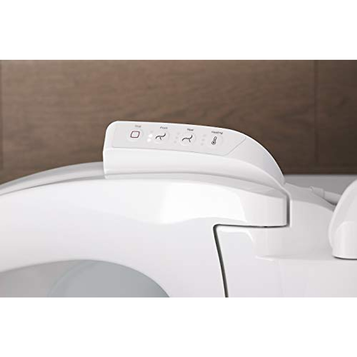 KOHLER 27142-CR-0 PureWash E700 Elongated Heated Bidet Toilet Seat with Remote Control, Bidet Warm Water, Adjustable Bidet Sprayer for Existing Toilets, White