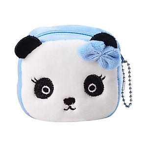 oAtm0eBcl Cute Plush Panda Animal Small Coin Purse Zipper Money Wallet Kids Birthday Frog