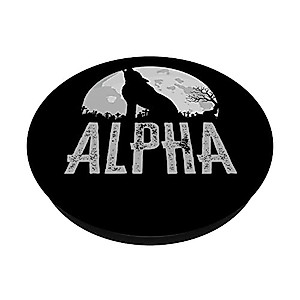 Wolf Howling Silohouette PopSockets Swappable PopGrip