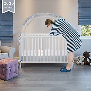 L RUNNZER Baby Crib Tent, Pop up Nursery Net to Keep Baby from Climbing Out, Protect Your Baby from Falls and Bite