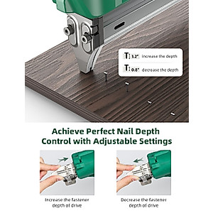 KIMO 18 Gauge Cordless Brad Nailer Battery Powered w/2X2.0 Batteries & Charger, 5000pcs Nails, 2 Modes with Single & Contact Firing