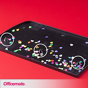 Officemate Medium Duty 3 Hole Punch with Ergonomic Handle, 30 Sheet Capacity, Black (90088)