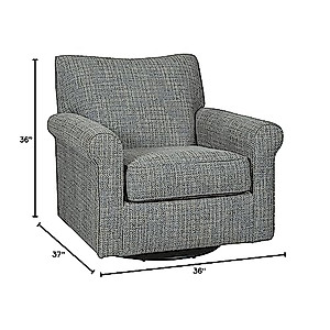 Signature Design by Ashley Renley 360-Degree Swivel Glider Nursery Accent Chair, Gray