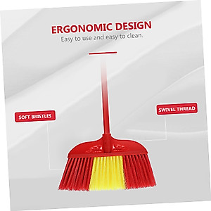 NOLITOY 3pcs Broom Head Broom Replacement Head Brooms Brush Heads Pooter Broom Accessories Broom Outdoor Sweeper Head Broom Parts Indoor Red Piso Plastic
