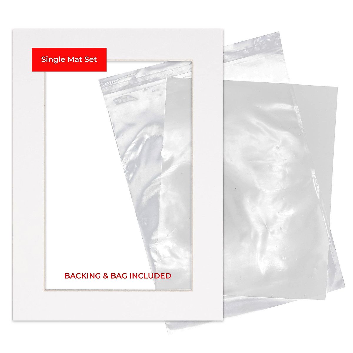 13x19 Matboard for 18x24 Frame - Acid-Free Show Kit with Backing Board, and Clear Bags White 13x19 Photo Matte Made to Fit a 18x24 Picture Frame Matboard for Framing, Pack of 1 Mat
