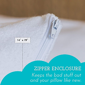 Little Sleepy Head Toddler / Travel Pillow Protectors for Pillows 13x18 and 14x19 (2-Pack)