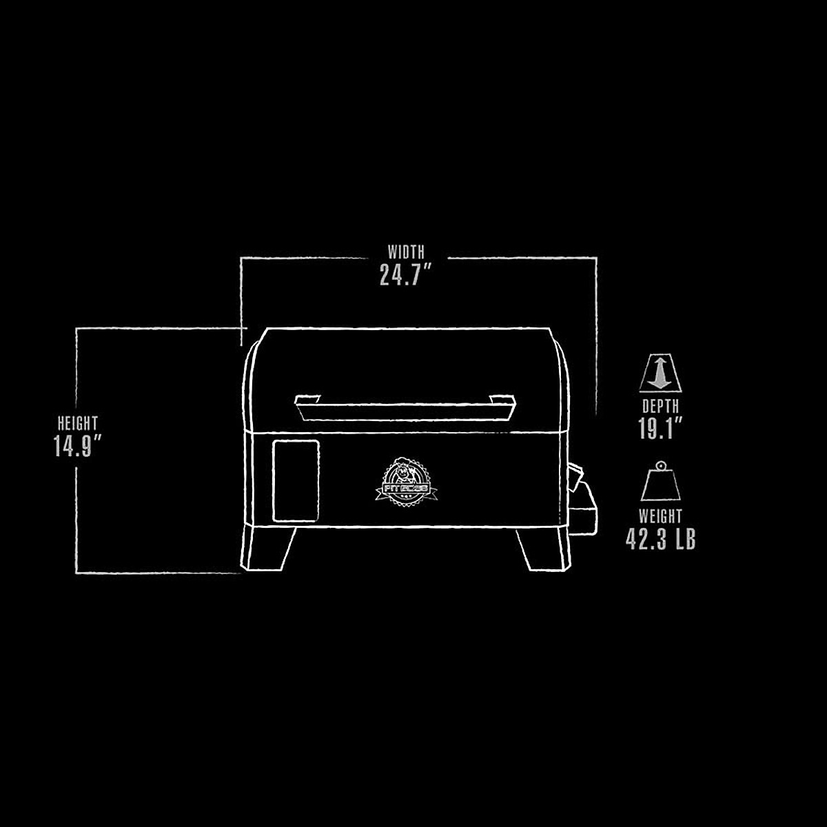 PIT BOSS 10697 Table Top Grill, Mahogany