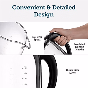 COSORI Speed-Boil Electric Kettle, 1.7L Water Boiler (BPA Free) 1500W Auto Shut-Off&Boil-Dry Protection, LED Indicator Inner Lid & Bottom, Black