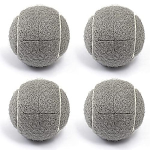 UOWGA 4PCS pre-Cut Tennis Balls, pre-Cut Walker Tennis Balls for Walkers, Furniture Legs Universal Glide Ball, Floor Protection，Grey