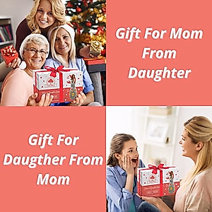 Gifts for Mom from Daughter, Mothers Day Present - Candleholder Statue W/Flickering LED - Birthday Gift for Daughters, Christmas Moms Unique Gift Ideas, Greeting Card, Seasonal Décor (Light Brown)