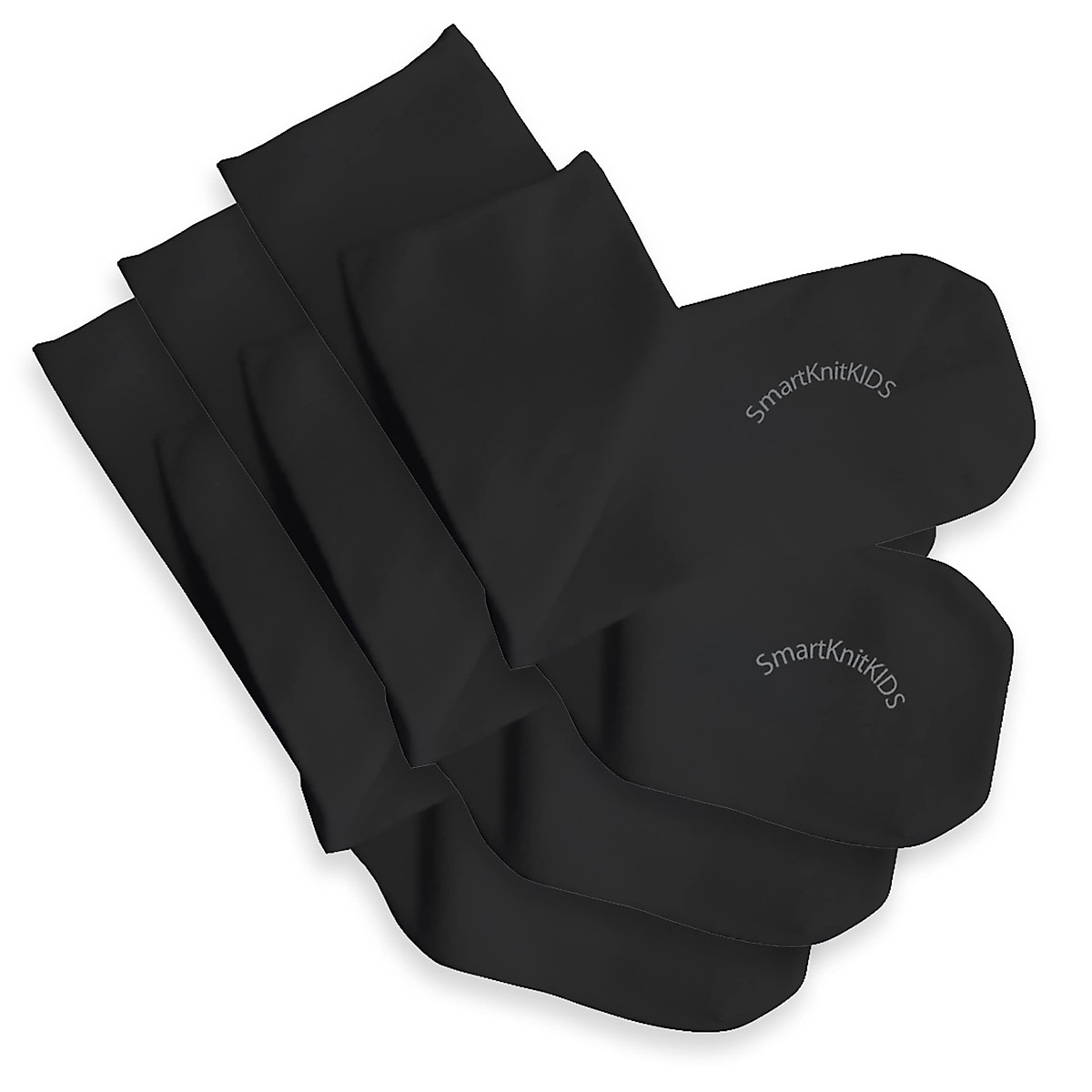 SmartKnitKIDS Sensory-Friendly Sensitivity Seamless Socks - 3 Pack (Black, X-Large)