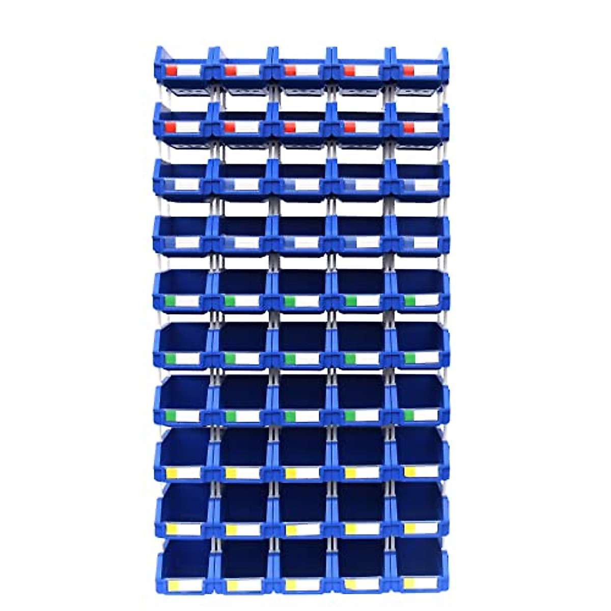 DJC Supply Blue Large 8.4" X 11" X 6.9" Heavy Duty Thermoplastic Storage Bin, Stackable, Hangable, Side Connect (2 PACK)