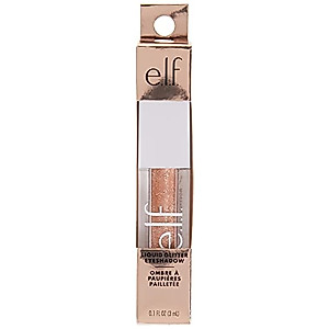 e.l.f., Liquid Glitter Eyeshadow, Long Lasting, Quick-Drying, Opaque, Gel-Based Formula, Creates High-Impact, Multi-Dimensional Eye Looks, Flirty Birdy, 0.10 Fl Oz