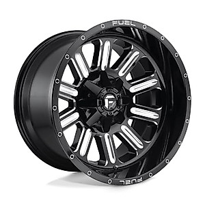 D620 HARDLINE 17x9, Bolt Pattern: 5x4.5/5, Offset: 1, GLOSS BLACK MILLED, set of 1