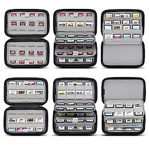 sisma 64 DS 3DS Switch Game Case Compatible with Nintendo Game Cartridges,Game Cards Holder Organizer Home Storage Travel Safekeeping Carrying Case