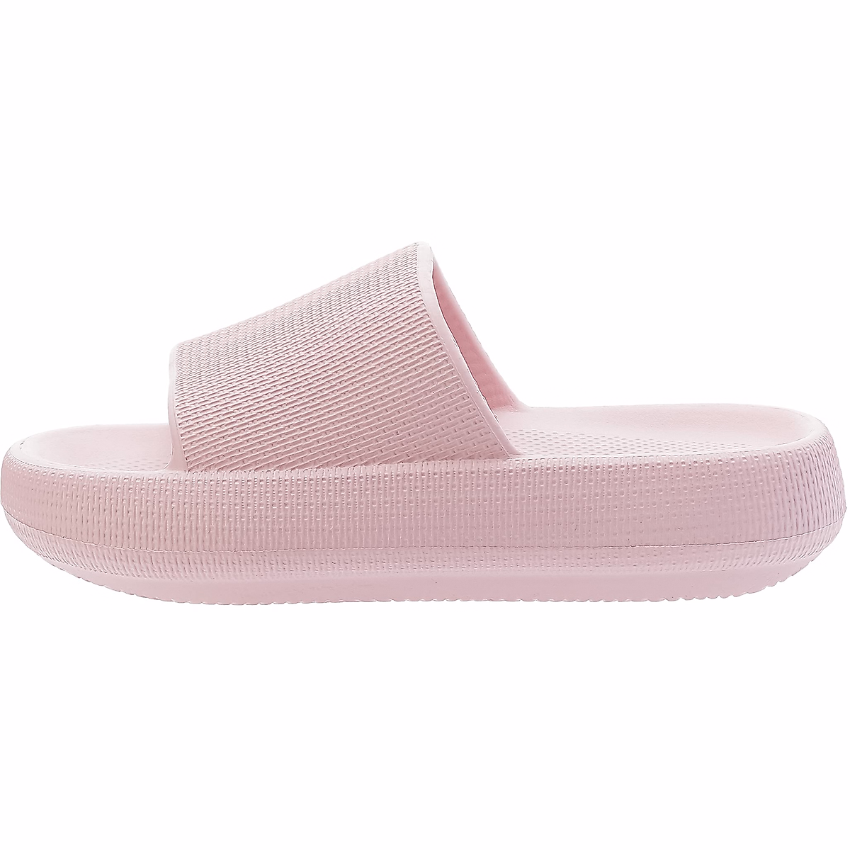 BRONAX Slides for Women Summer EVA Open Toe Pillow Slippers House Home Sandals for Indoor Ladies Soft Comfy Cushioned Thick Sole 35-36 Pink