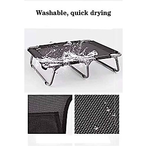 Oggo Pet Cot Elevated Bed | No Assembly Required | Premium Tear Resistant Cooling Mesh (Size : Large)