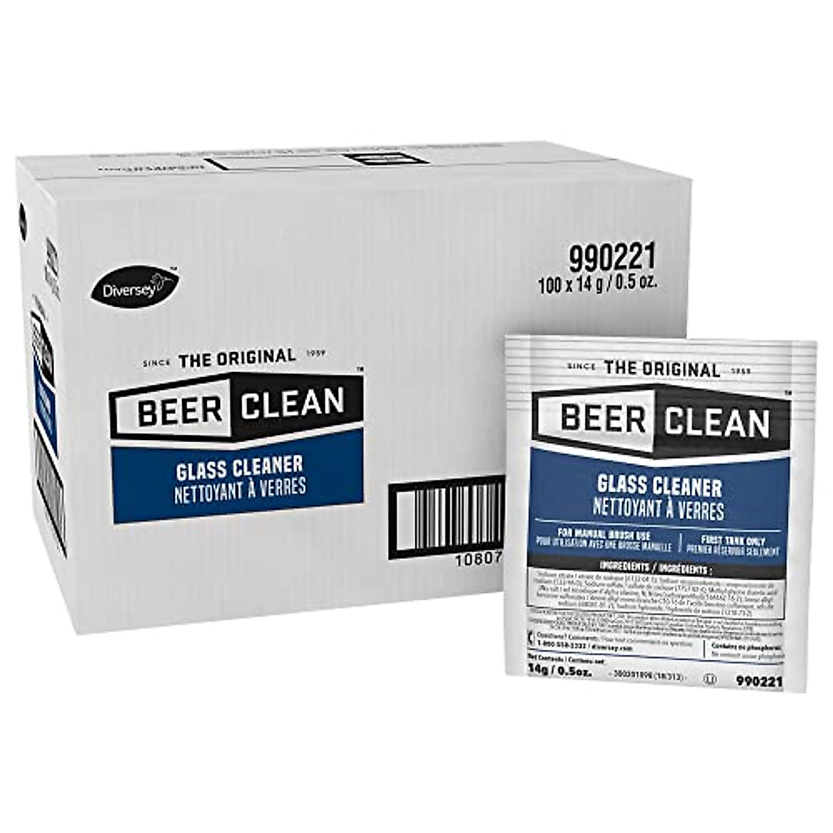 Diversey 990221 Beer Clean Glass Cleaner (0.5 Ounce, 100-Pack)