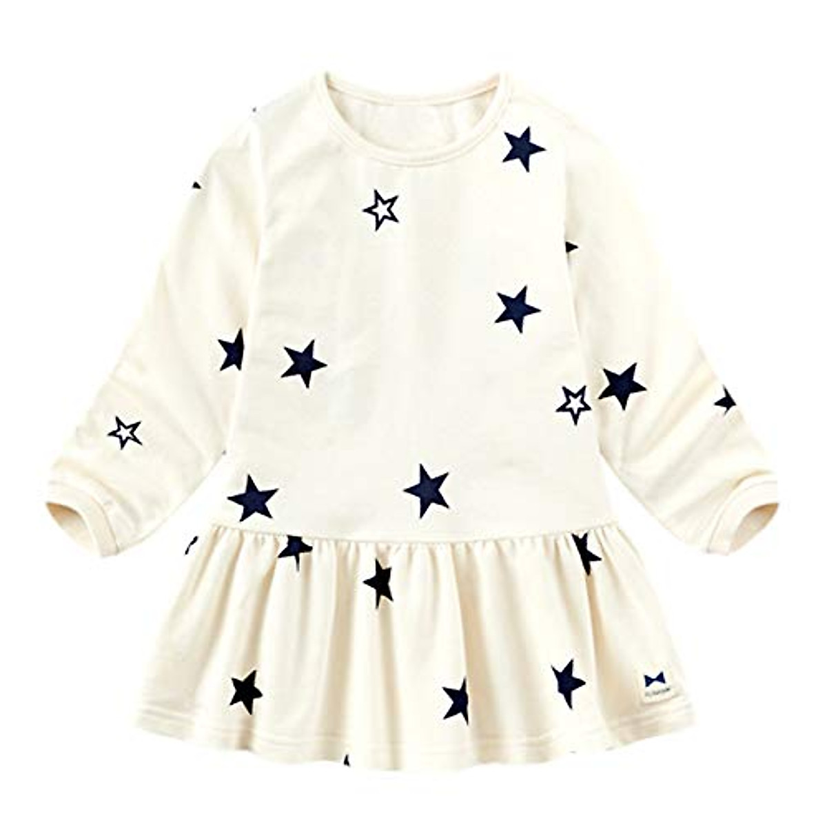 CuteMe Toddler Baby Girls Clothes Set Cute Star Print Long Sleeveand and Pants 2 Pieces Outfits (002,White,110)