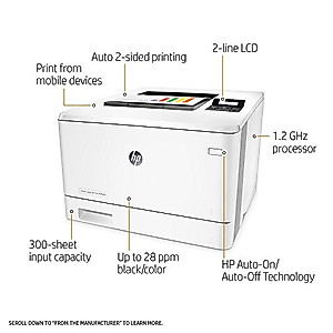 HP Laserjet Pro M452dn Color Printer, (CF389A) (Renewed)