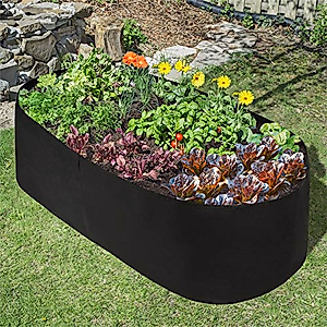 Pannow Fabric Raised Planting Bed, Garden Grow Bags Herb Flower Vegetable Plants Bed Rectangle Planter for Plants Flowers and Vegetables (2ft x 4ft)