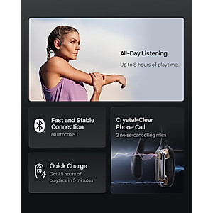 SHOKZ OpenRun Pro - Open-Ear Bluetooth Bone Conduction Sport Headphones - Sweat Resistant Wireless Earphones for Workouts and Running with Premium Deep Base - Built-in Mic, with Hair Band