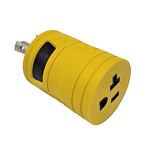 Parkworld 691746 Power Adapter Generator 3-Prong 30 AMP Locking L5-30P Male to Household Regular 5-15R Female (Also for 5-20R)