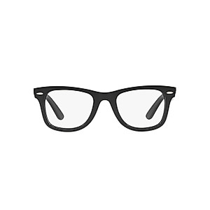 Ray-Ban RX4340V Wayfarer Ease Square Prescription Eyeglass Frames, Black/Demo Lens, 50 mm