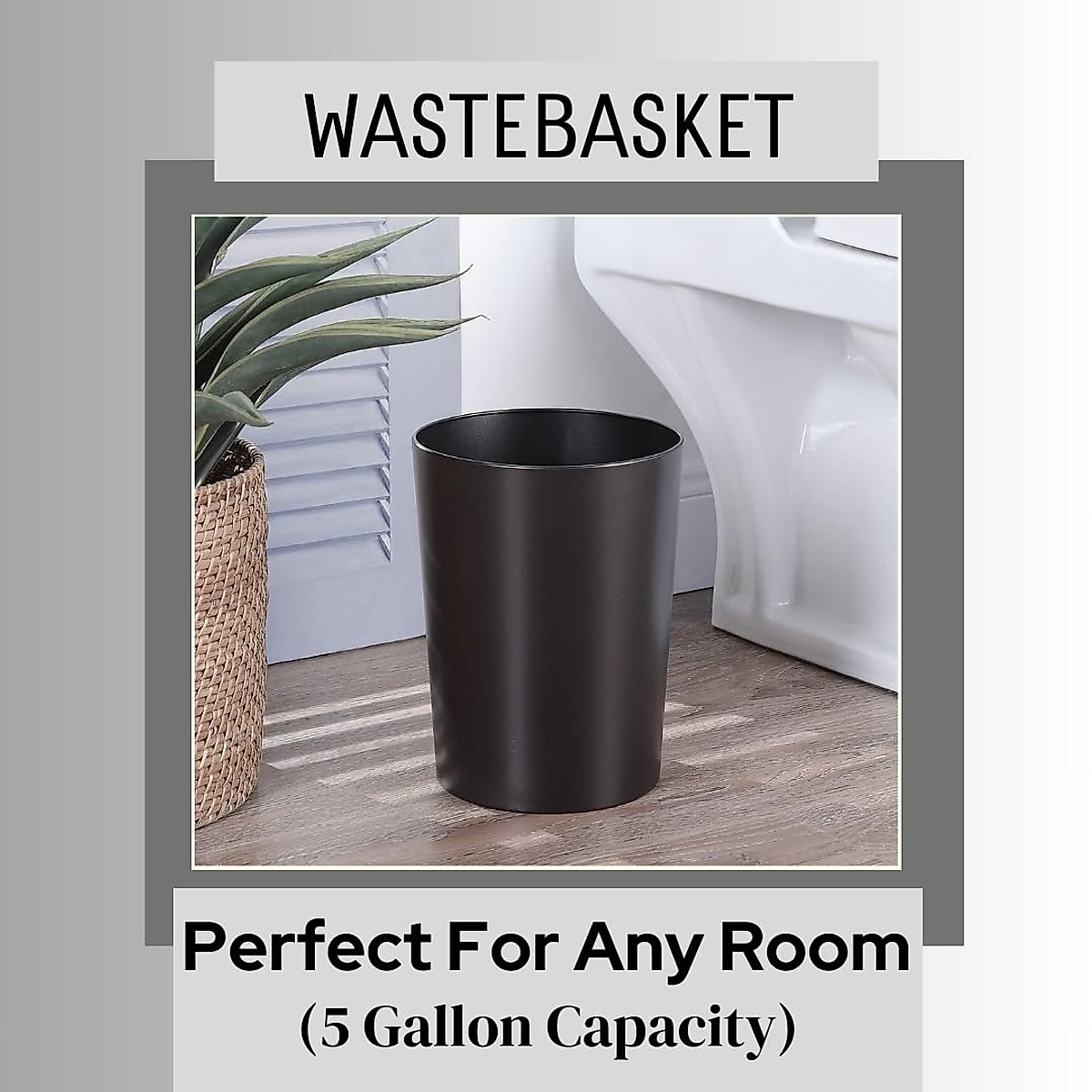 SEDLAV Metal Wastebasket, Bronze