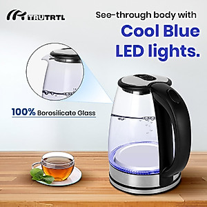 truTRTL Sizzle Glass Kettle (Sizzle 1.8L Glass - US)