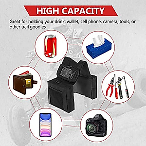 ALAVENTE ATV UTV Tank-Top Saddle Bag - Motorcycle Tank Bag - Snowmobiles ATV Tank Top Saddle Bag Waterproof - for Yamaha Suzuki Kawasaki Harley (ATV Bag Black)