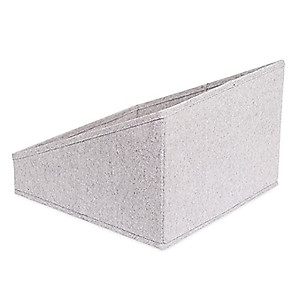 Internet's Best Open Cloth Storage Bin - Closet Shelf Storage Box - Organize Sheets Blankets Towels Sweaters Scarfs - Grey (1 Pack)