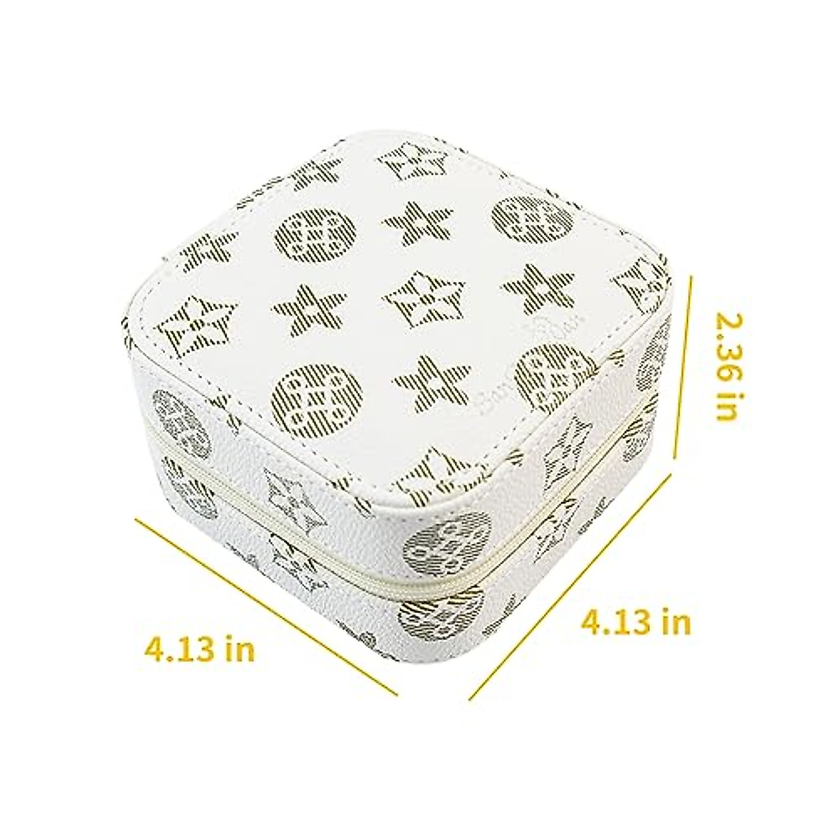 SANQIANWAN Luxury Leather Travel Jewelry Box for Women Mini Organizer Small Jewelry Portable Travel Case for Rings Earrings Necklace Multifunctional Storage Wedding Bridesmaids Wife Daughter Gift