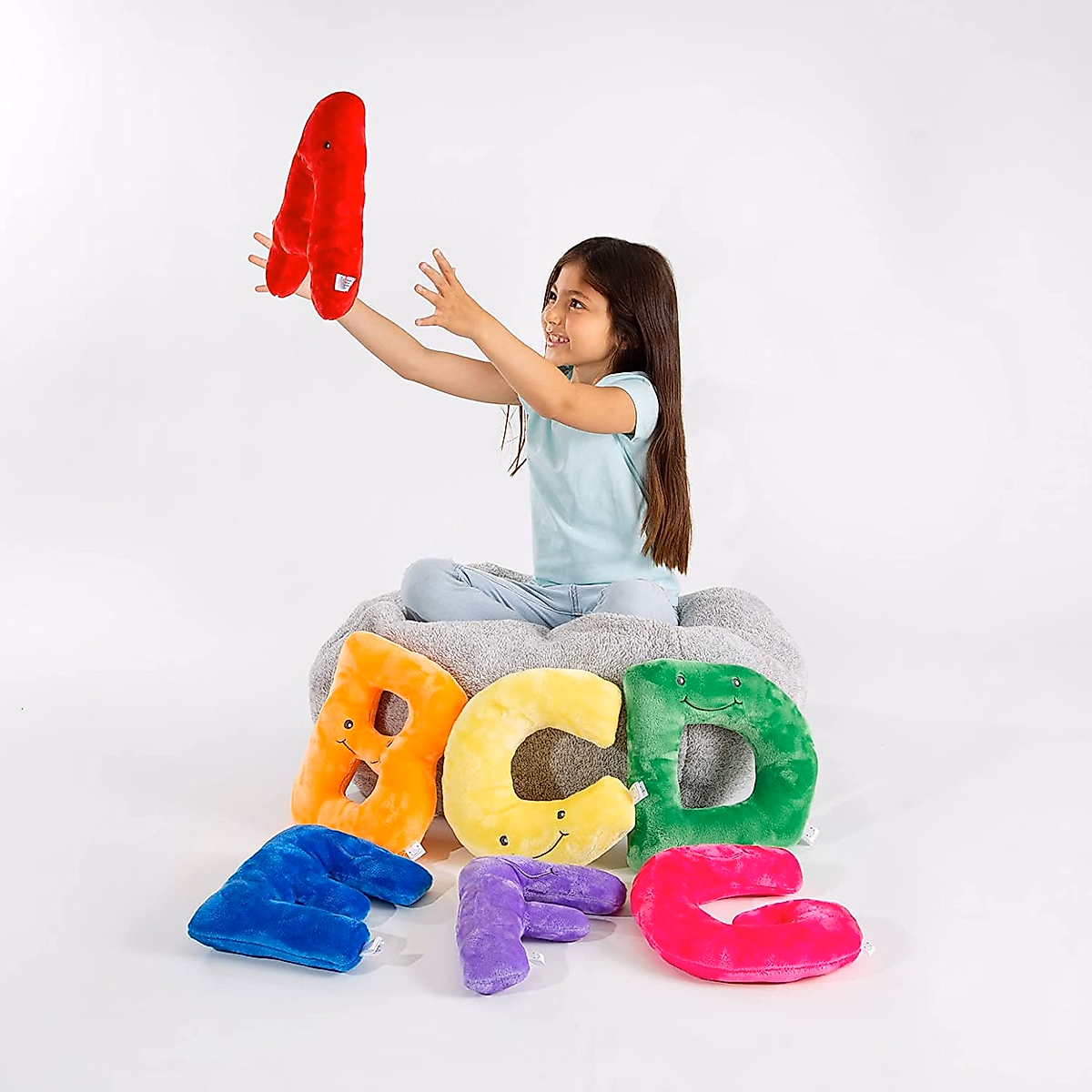 Alphapals Educational Plush Letter M - Lilac Purple Large 11" Stuffed Alphabet - Machine Washable Toys - Perfect Learning Language Awareness and ABCs Recognition Gifts for Kids, 3, 4, & 5 Year Olds